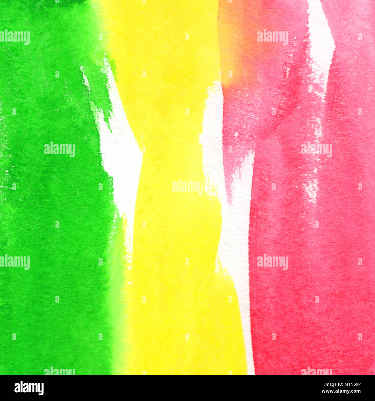 Abstract colorful streaks. Hand painted watercolor background Stock ...