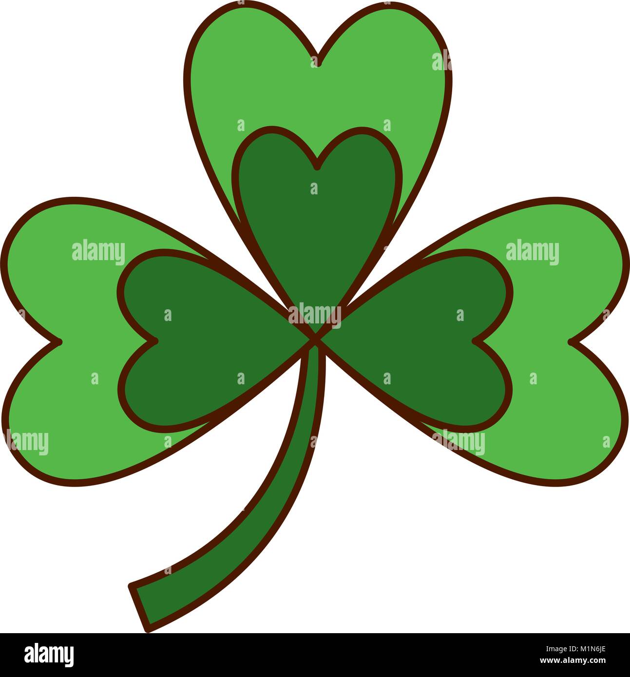 green clover three leaves luck symbol Stock Vector Image & Art - Alamy