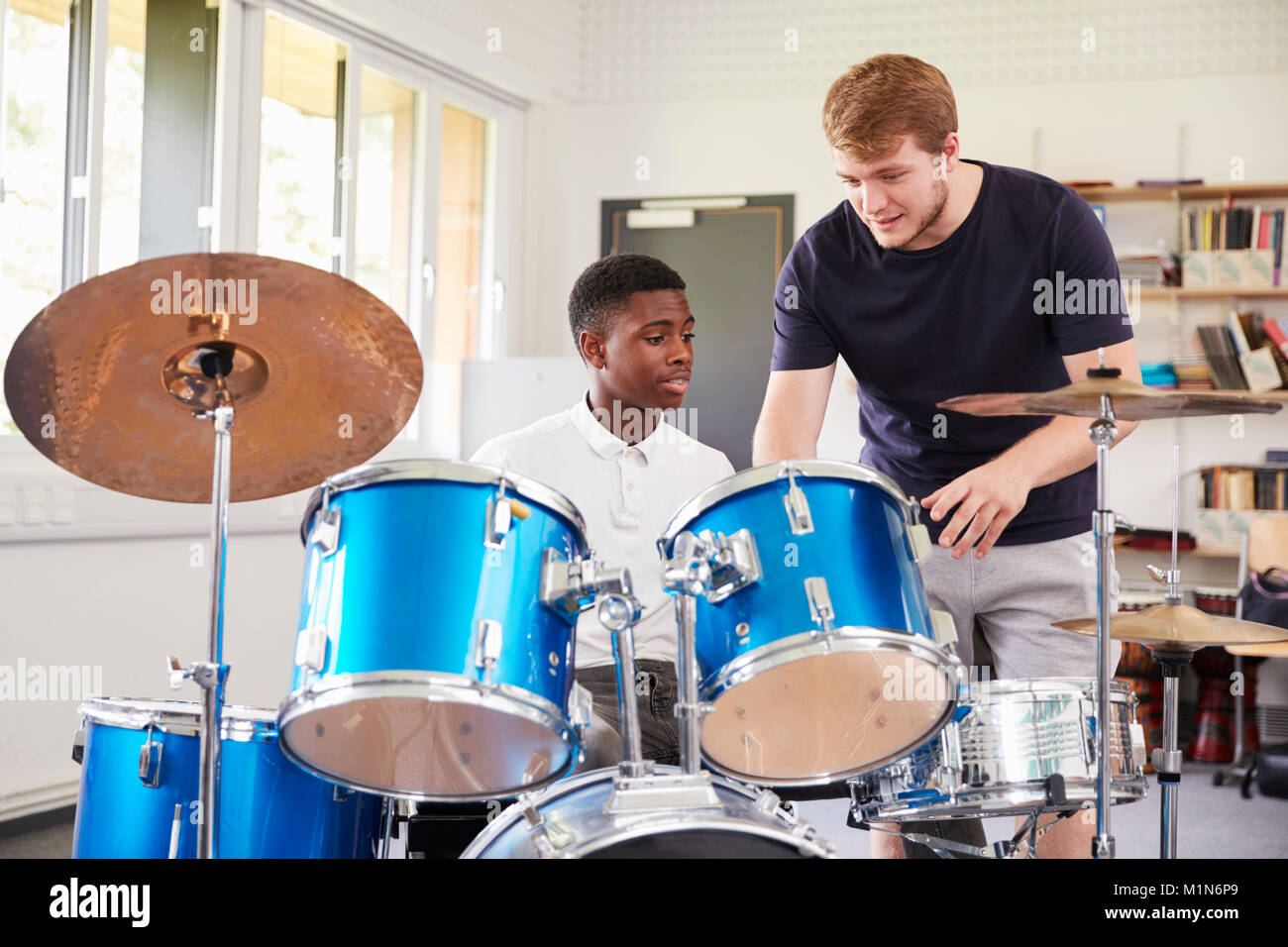 Two men playing drum hi-res stock photography and images - Alamy