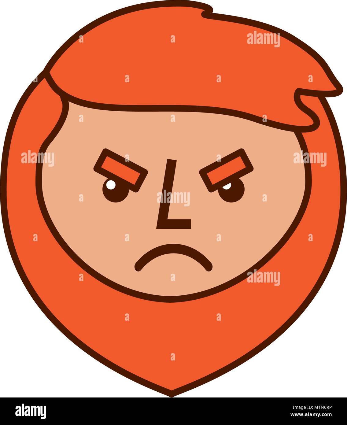 cartoon angry face man beard character Stock Vector Image & Art - Alamy