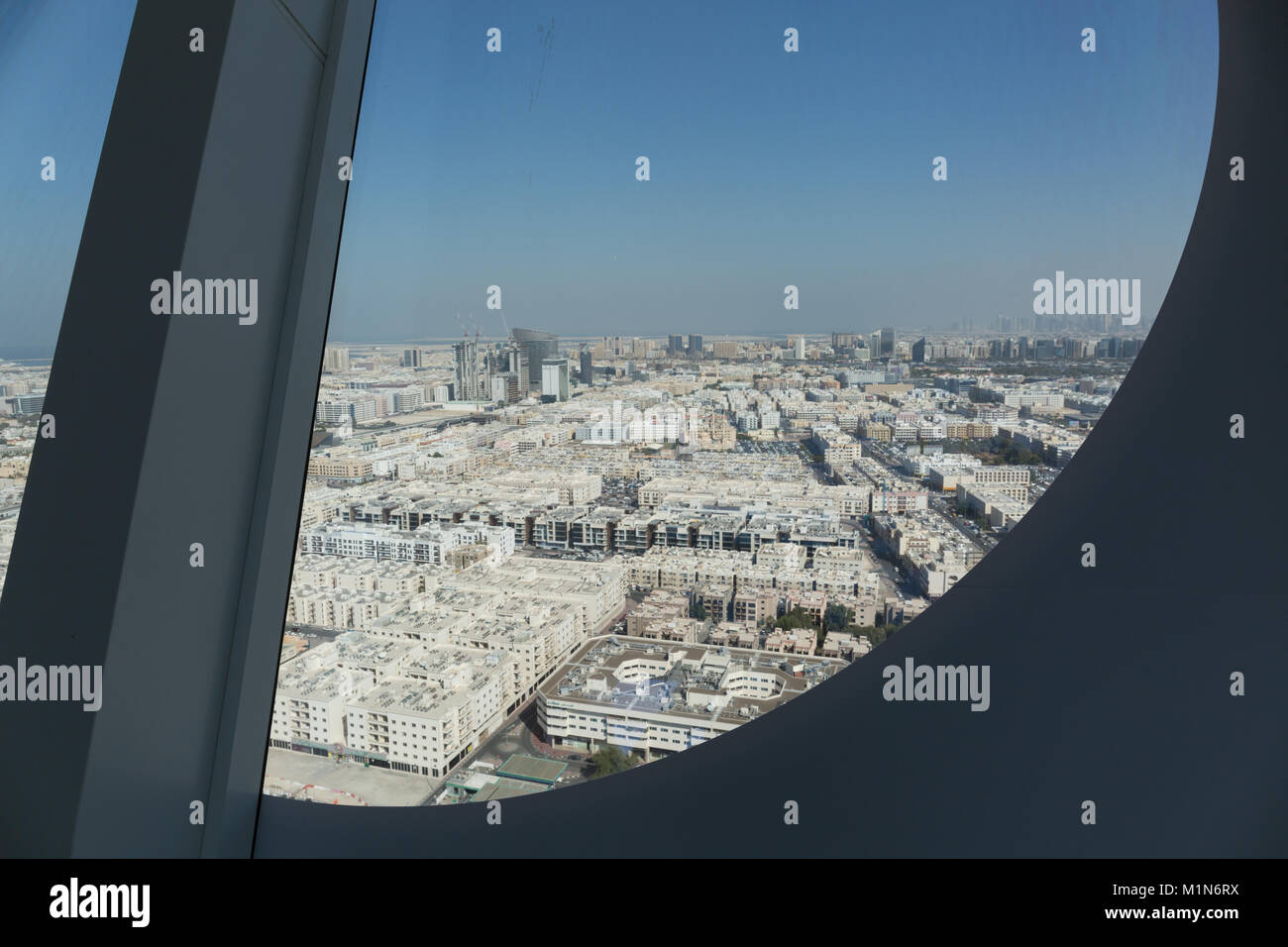 View from inside the Dubai Frame Stock Photo - Alamy