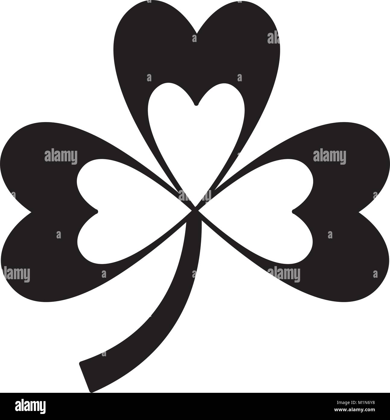 Clover four three leaves Cut Out Stock Images & Pictures - Alamy