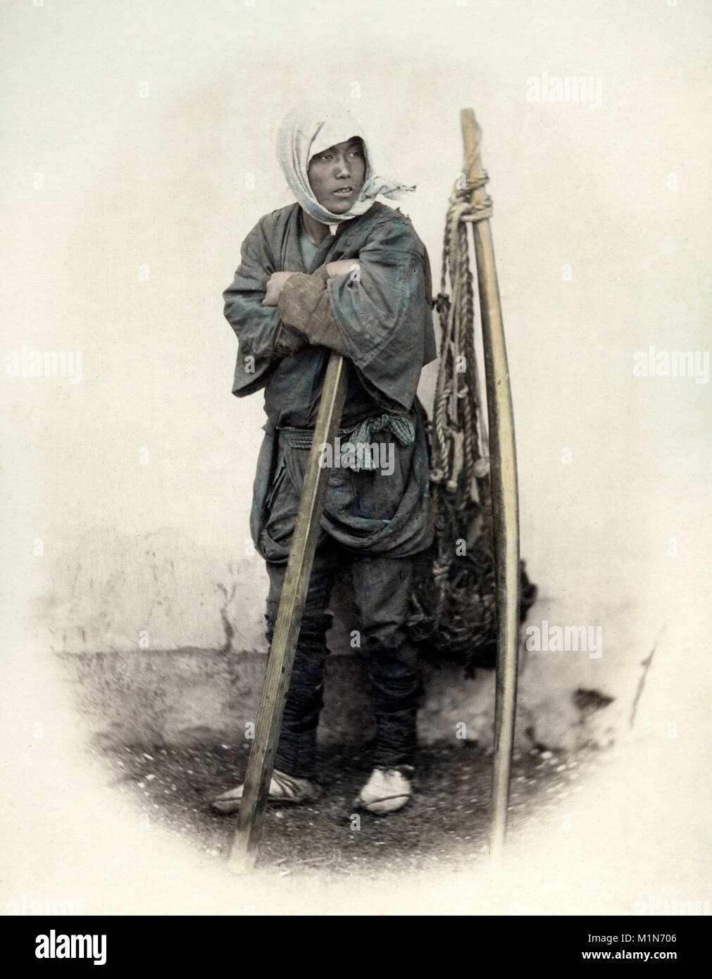 c.1880's Japan porter or labourer Stock Photo - Alamy
