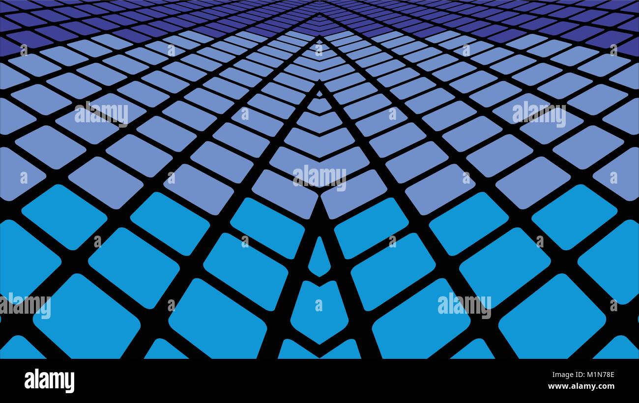 Infinite blue tiles background - Illustration, Blue geometric abstract ...