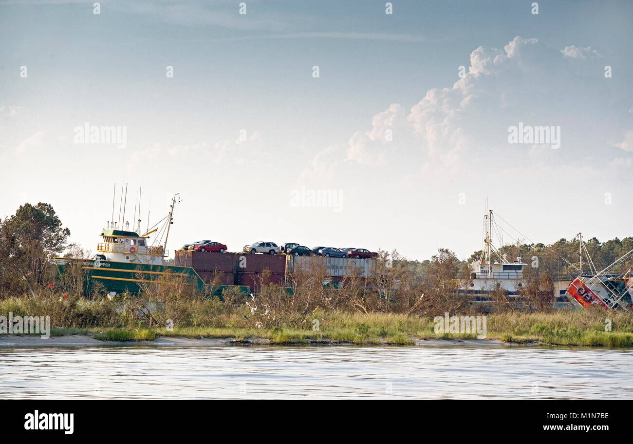 The container ship, the Caribbean Clipper, along with a number of ...