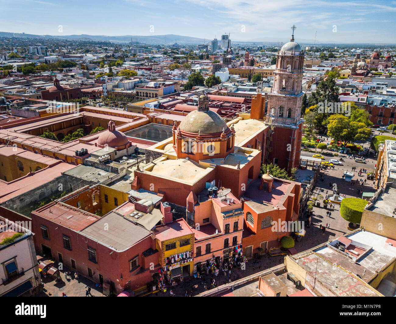 Templo de San Francisco, Queretaro, Mexico Stock Photo - Alamy
