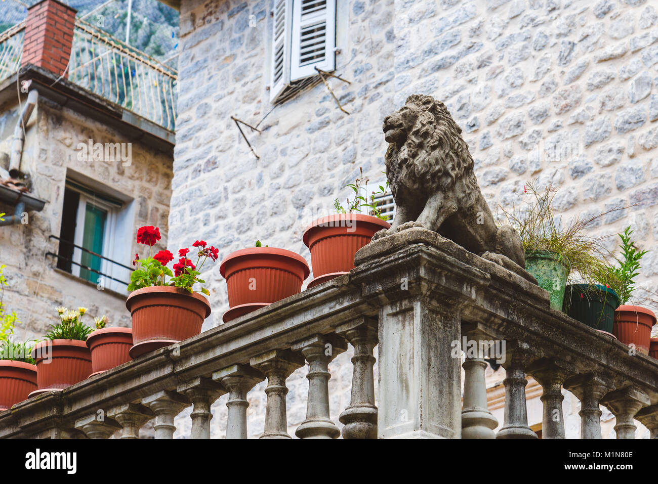 Venetian Lion Statue at Kotor Stock Photo - Alamy