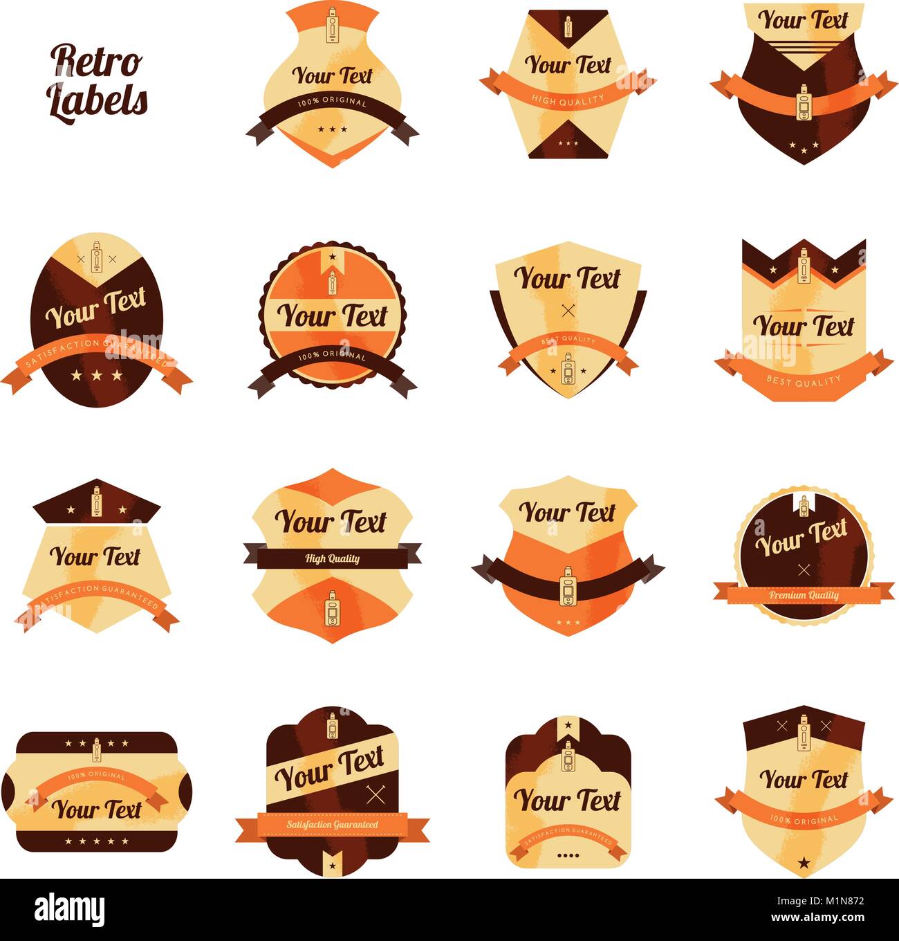 electric cigarette badge label template vector art Stock Vector Image ...