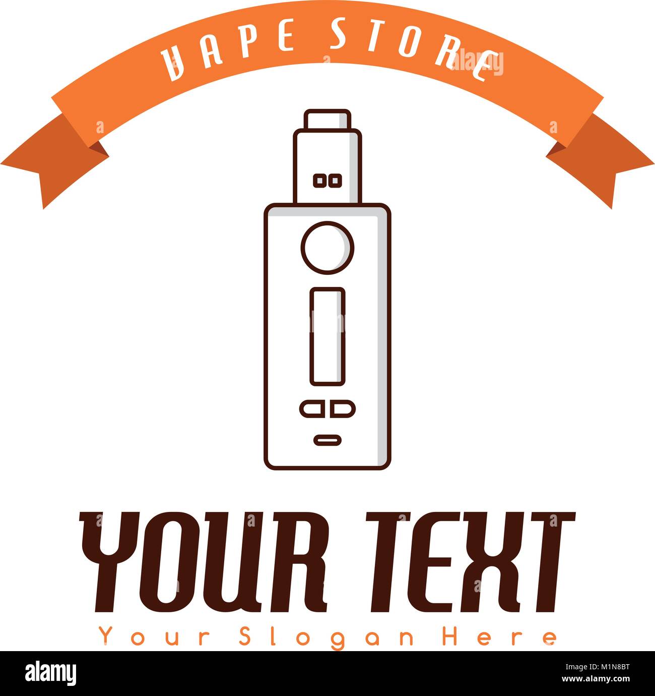 electric cigarette badge label template vector art Stock Vector Image ...