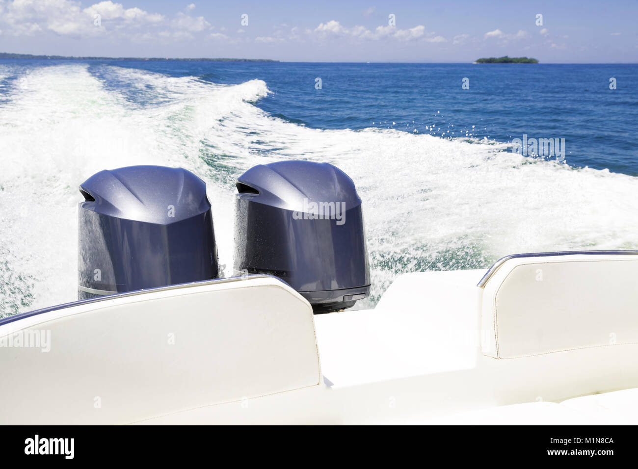 The waves from a high speed boat Stock Photo - Alamy