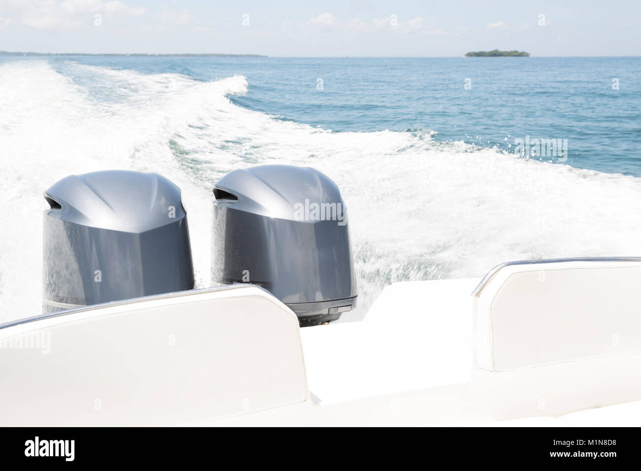 The waves from a high speed boat Stock Photo - Alamy