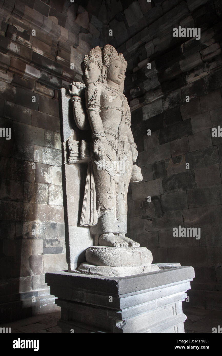 Shiva sculpture in hindu temple Prambanan. Java, Indonesia Stock Photo ...