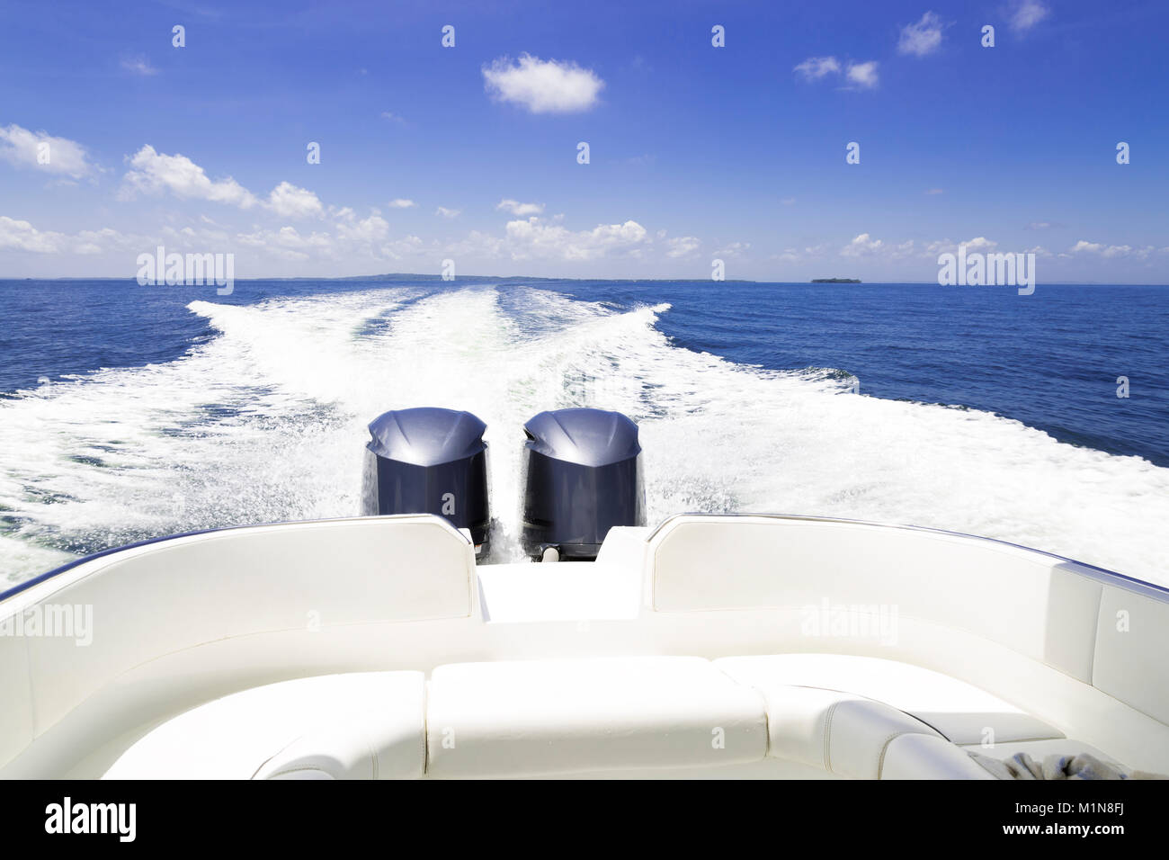 The waves from a high speed boat Stock Photo - Alamy