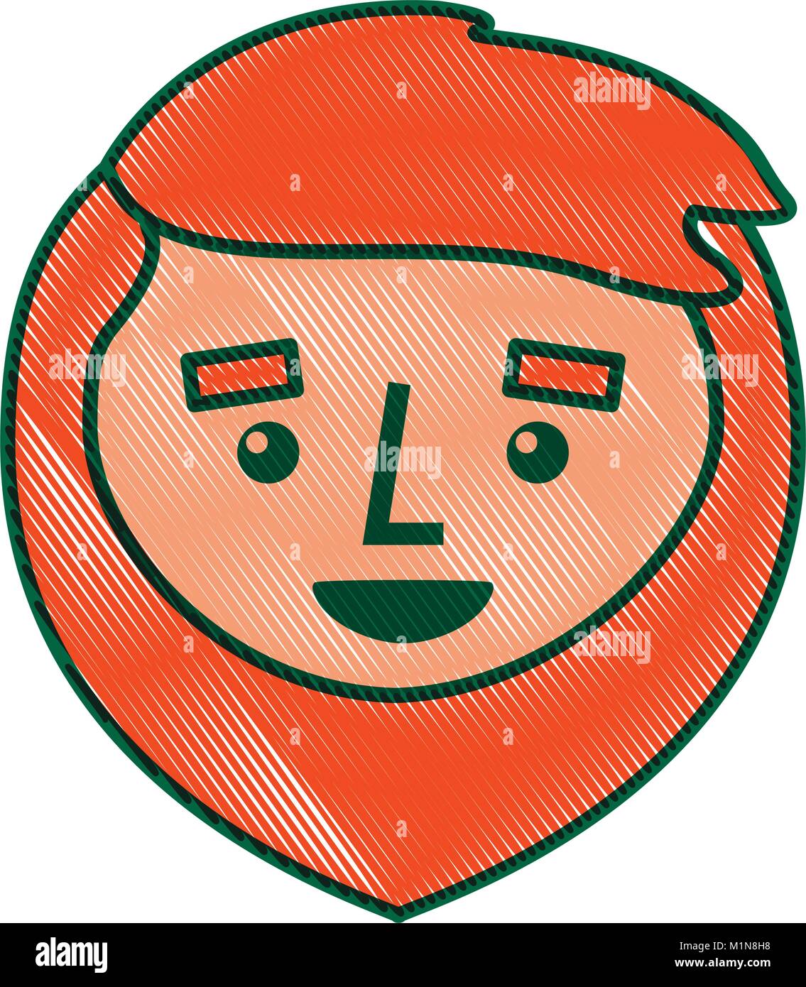 cartoon happy face man beard character Stock Vector Image & Art - Alamy
