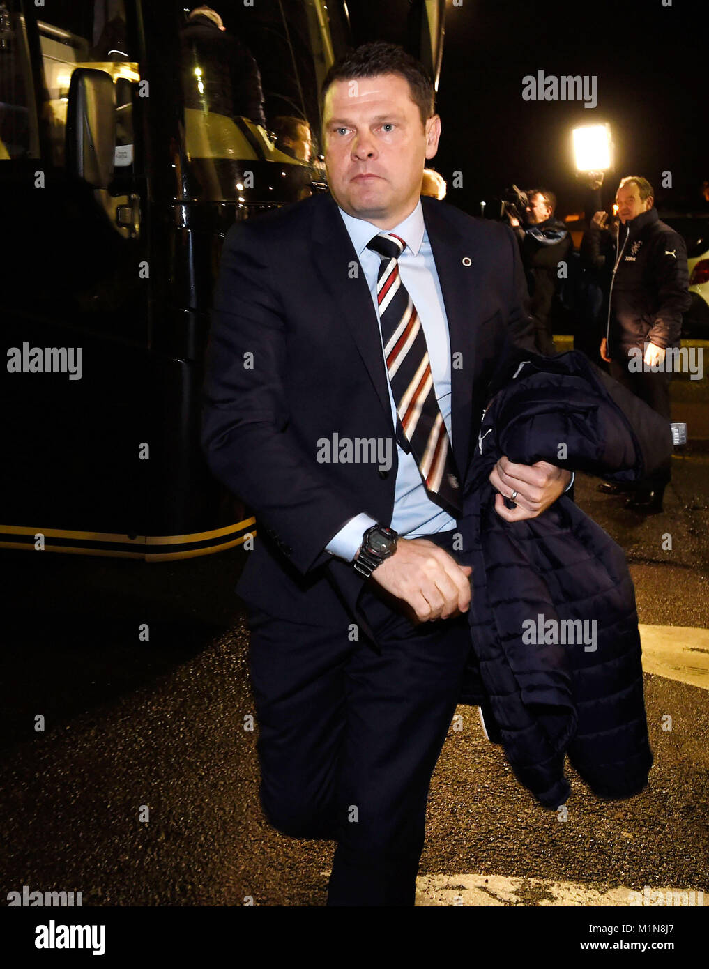 Rangers manager Graeme Murty arrives for the William Hill Scottish Cup ...