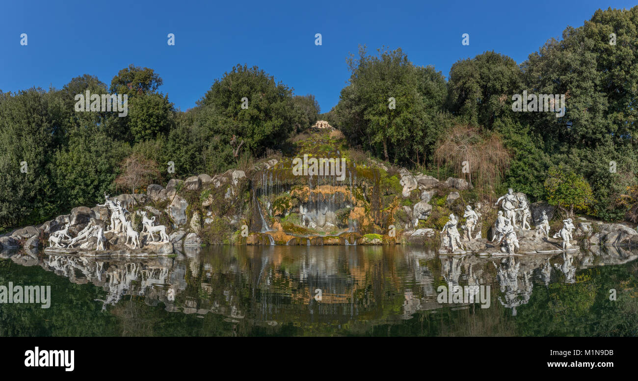 Mythological statues of nymphs and gods in the garden Royal Palace in ...