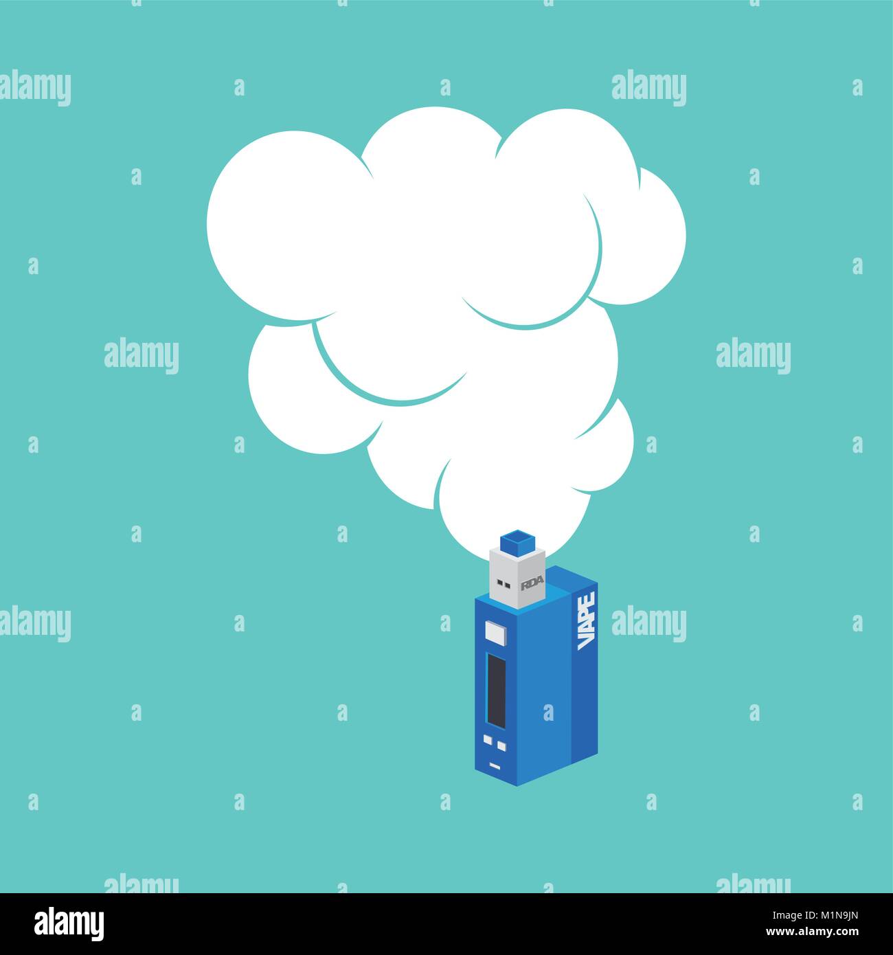 isometric block electric cigarette personal vaporizer vector art Stock ...