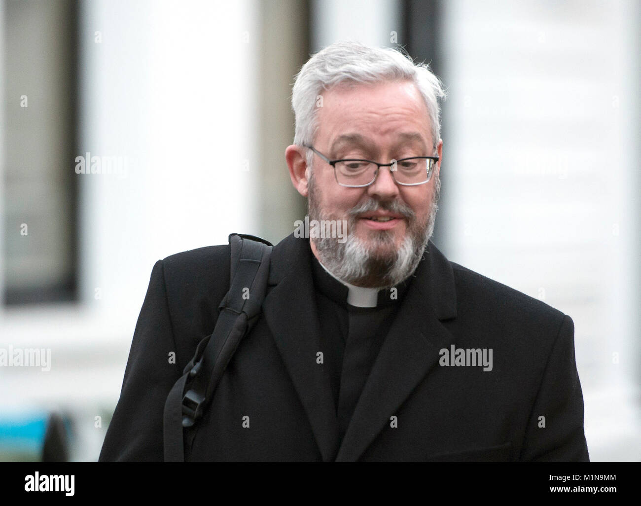 Canon Jeremy Pemberton at the Royal Courts of Justice in London, as the ...