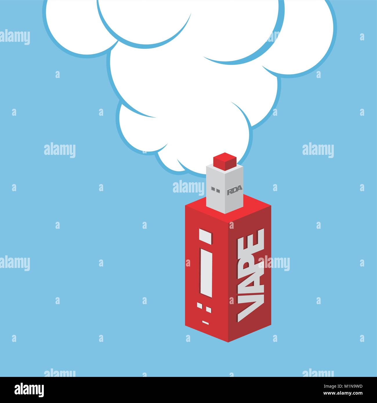 isometric block electric cigarette personal vaporizer vector art Stock ...