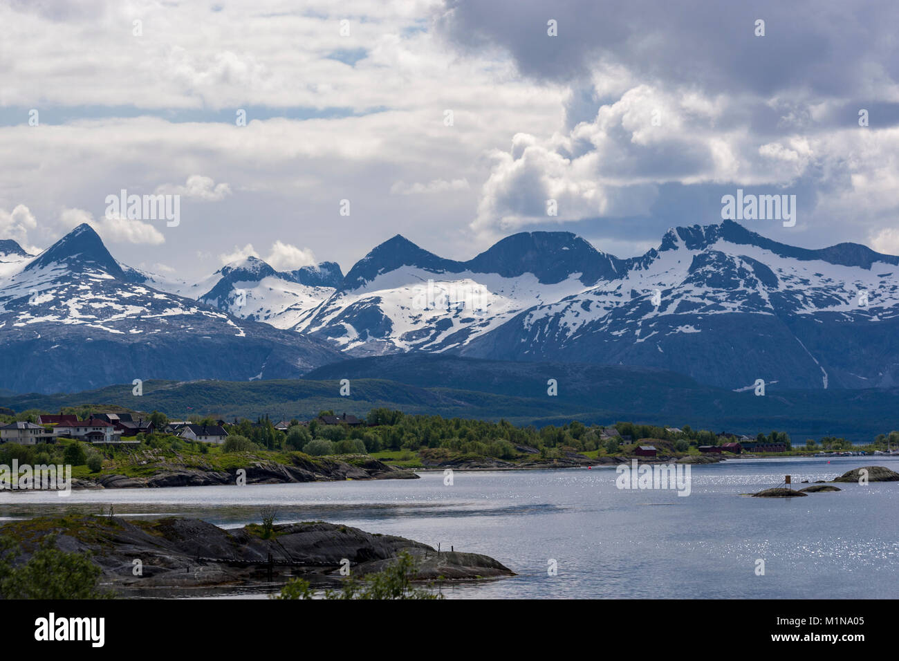 Along Norwegian County Road 17 from Bodo to Halsa. Norway Stock Photo ...
