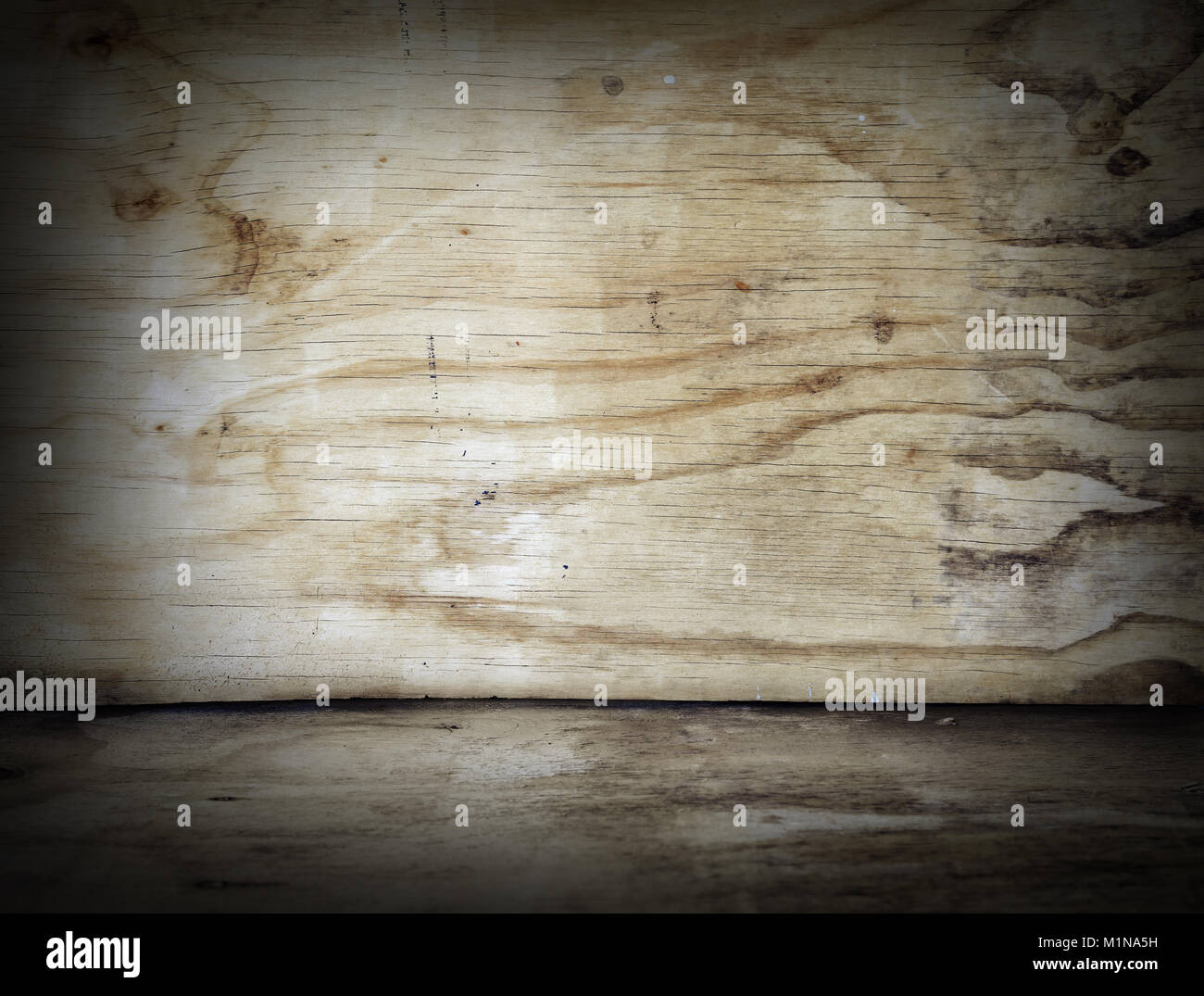 Empty wooden floor and wall Stock Photo - Alamy