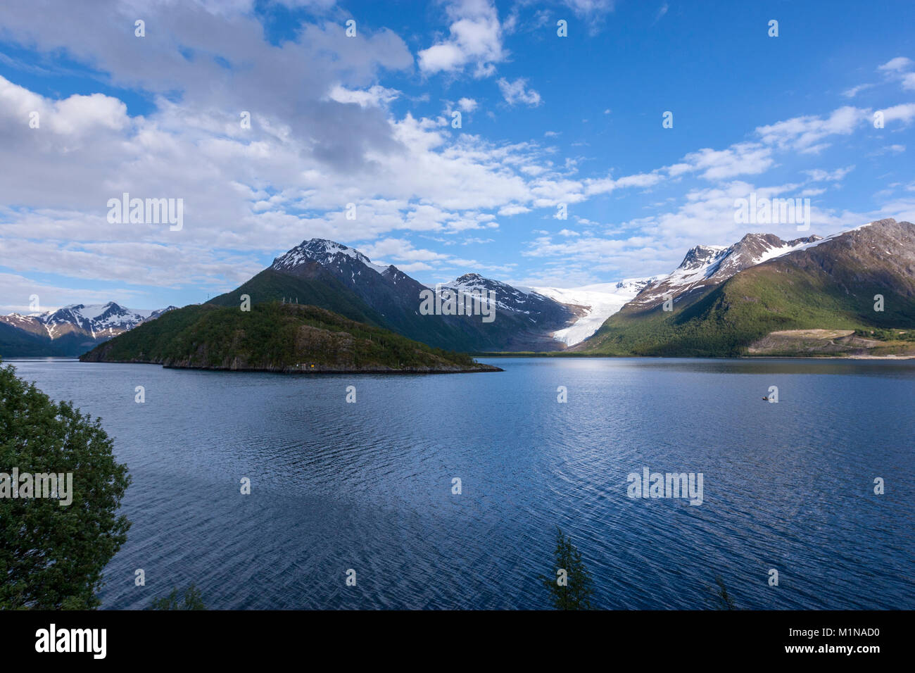 Glacier along Norwegian County Road 17 from Bodo to Halsa. Norway Stock ...