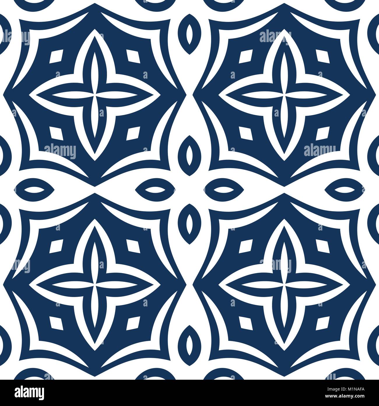 Blue Arabesque Pattern Stock Vector Image & Art - Alamy