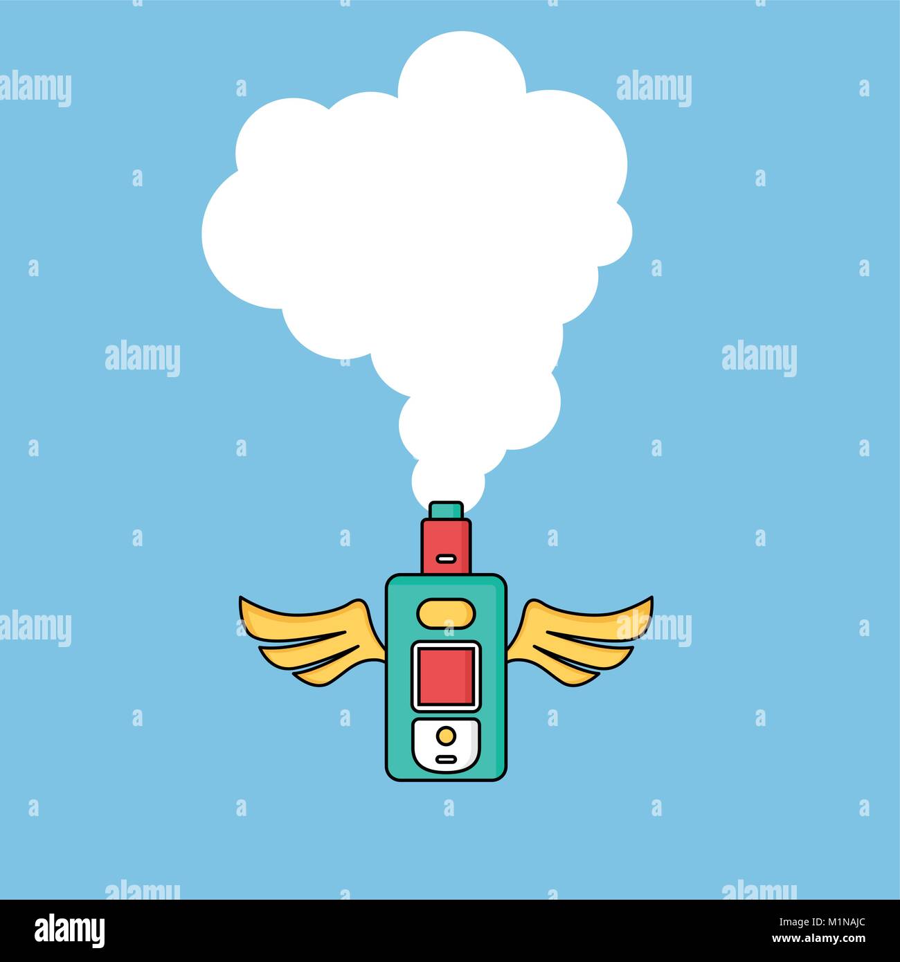 angel wing electric cigarette personal vaporizer vector art Stock Vector Image & Art - Alamy
