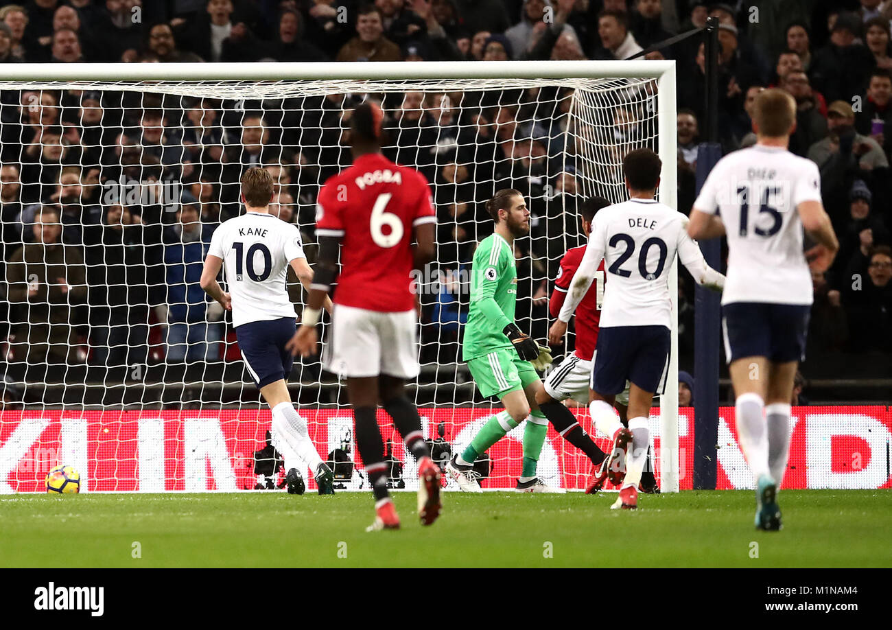 Manchester United's Phil Jones (not pictured) scores an own-goal for ...