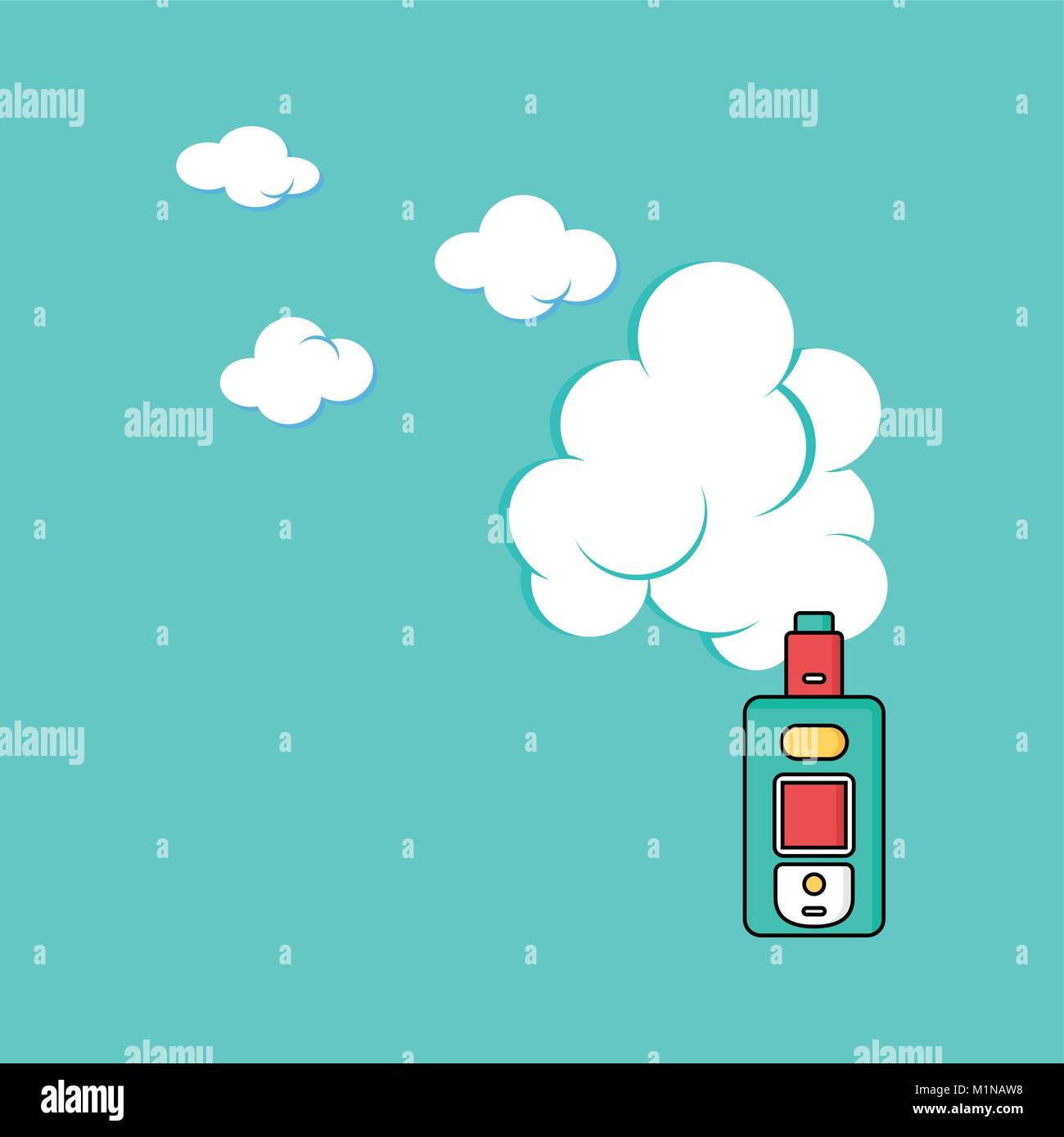 electric cigarette personal vaporizer cloud maker vector art Stock ...