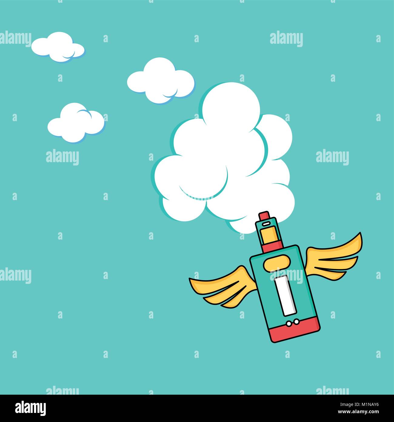 angel wing electric cigarette personal vaporizer vector art Stock Vector Image & Art - Alamy