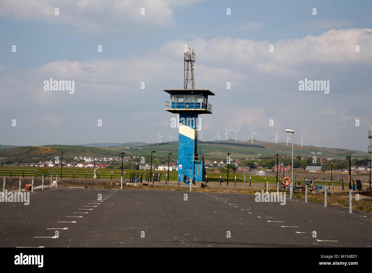 Tower controlling the dock gates at Ardrossan Harbour Ardrossan ...