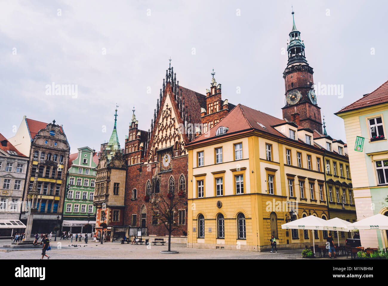 Wroclaw Town Hall and Market Square Stock Photo - Alamy