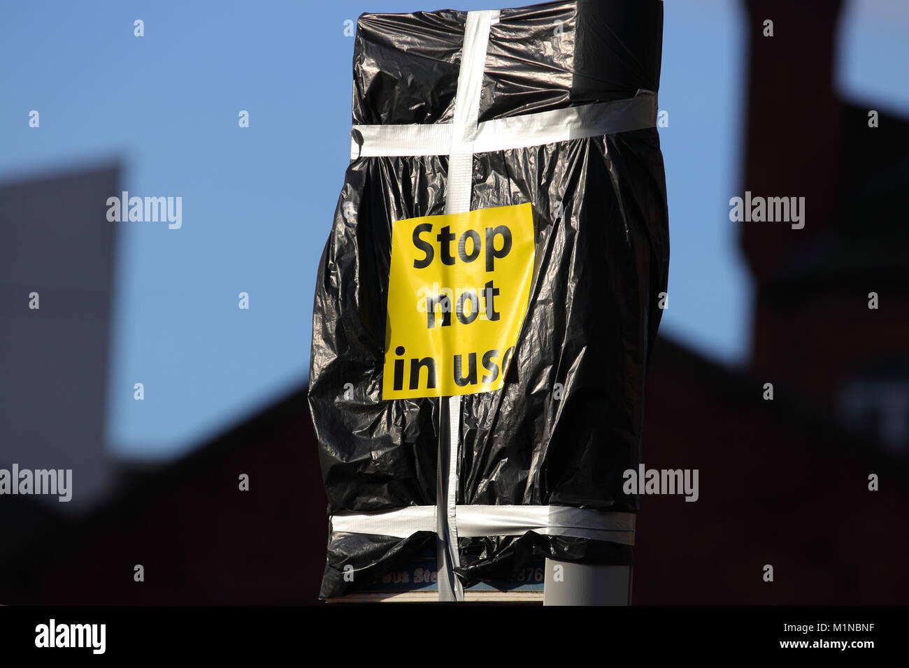 Out of order bus stop sign hi-res stock photography and images - Alamy