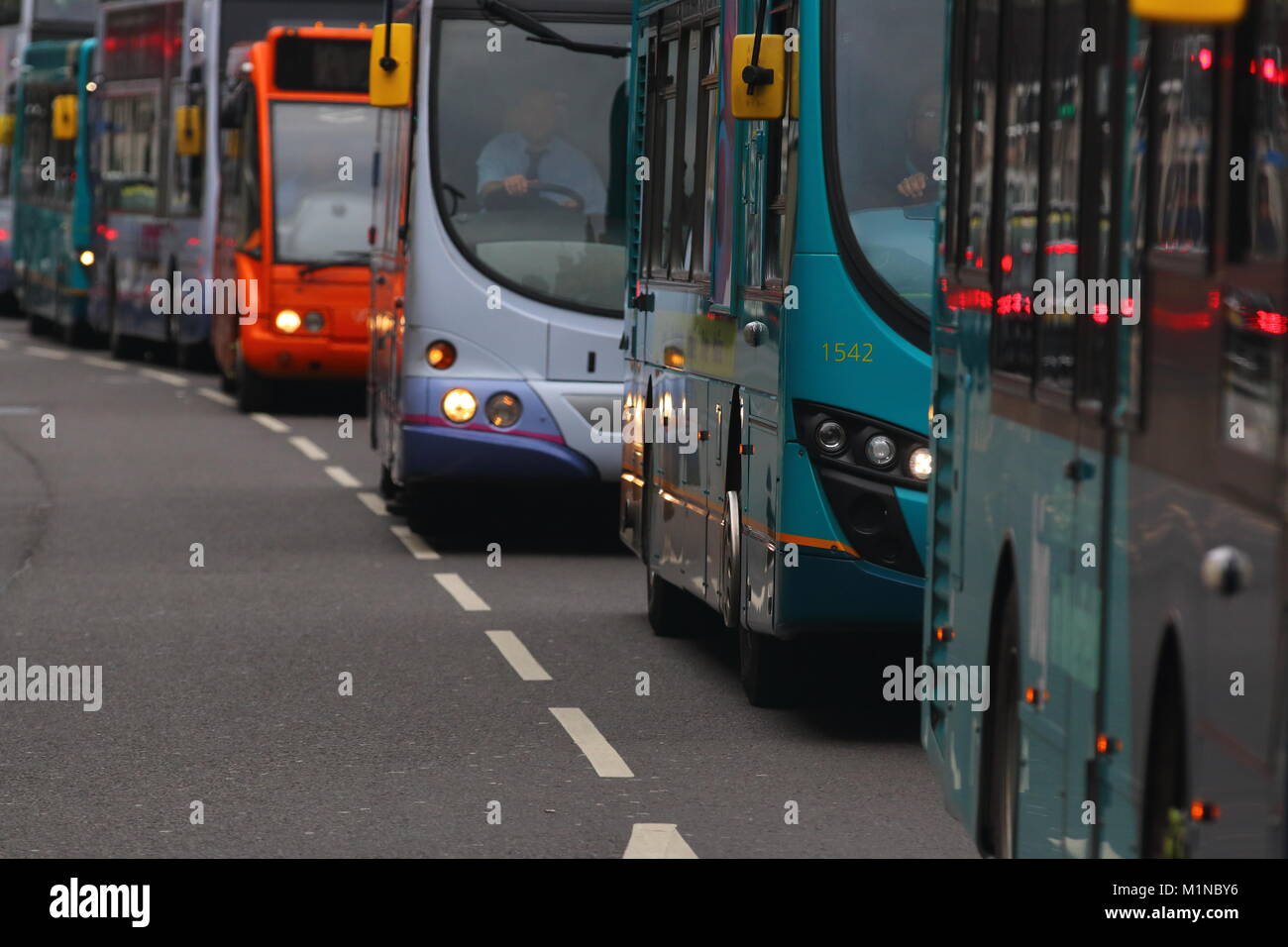 Bus queue hi-res stock photography and images - Alamy