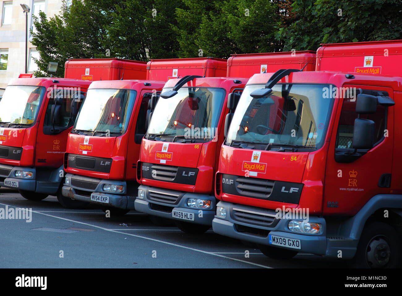 Royal Mail Trucks At York Depot Stock Photo - Alamy