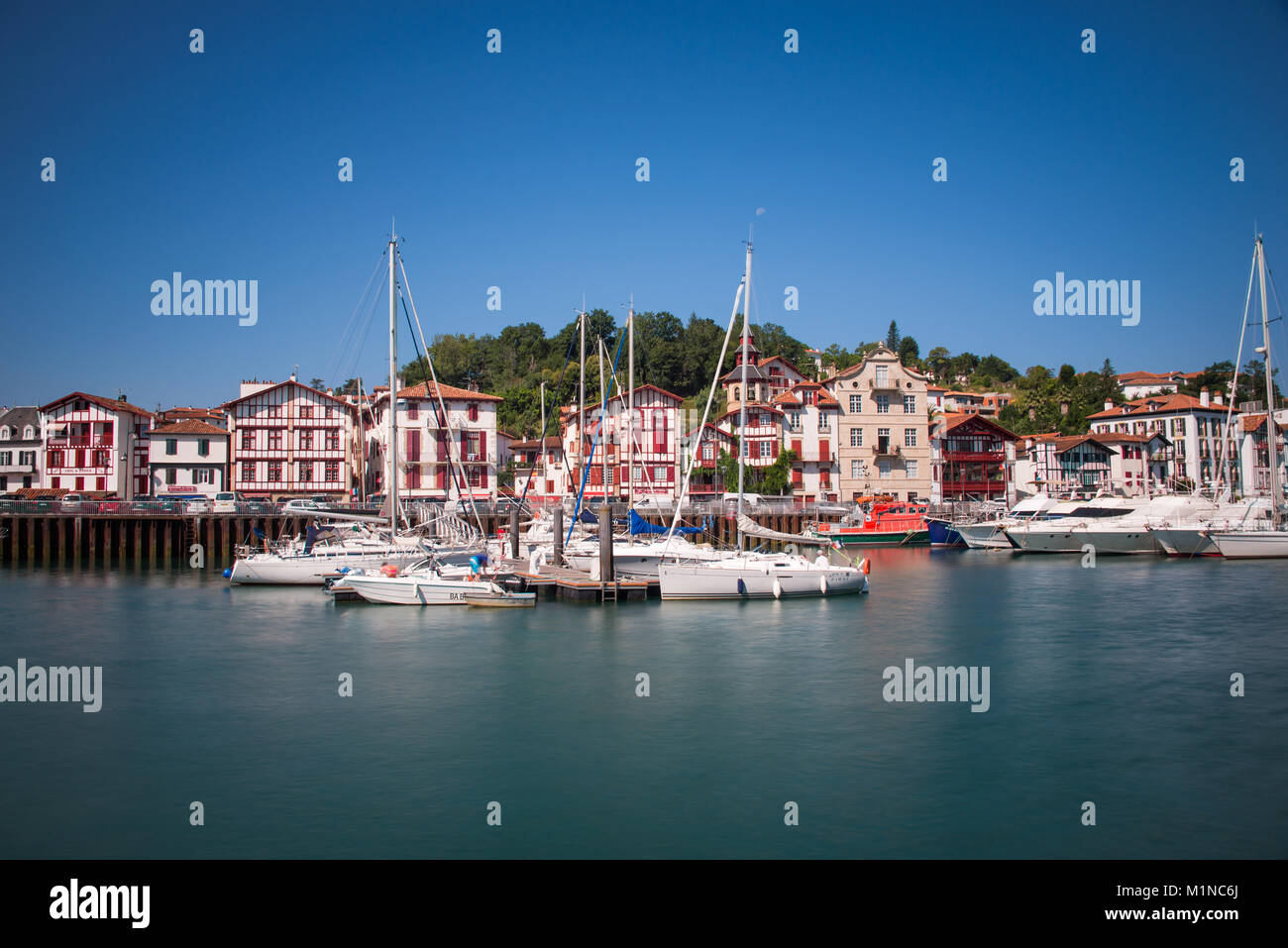 Fishing harbour of Ciboure, Basque country, France Stock Photo - Alamy