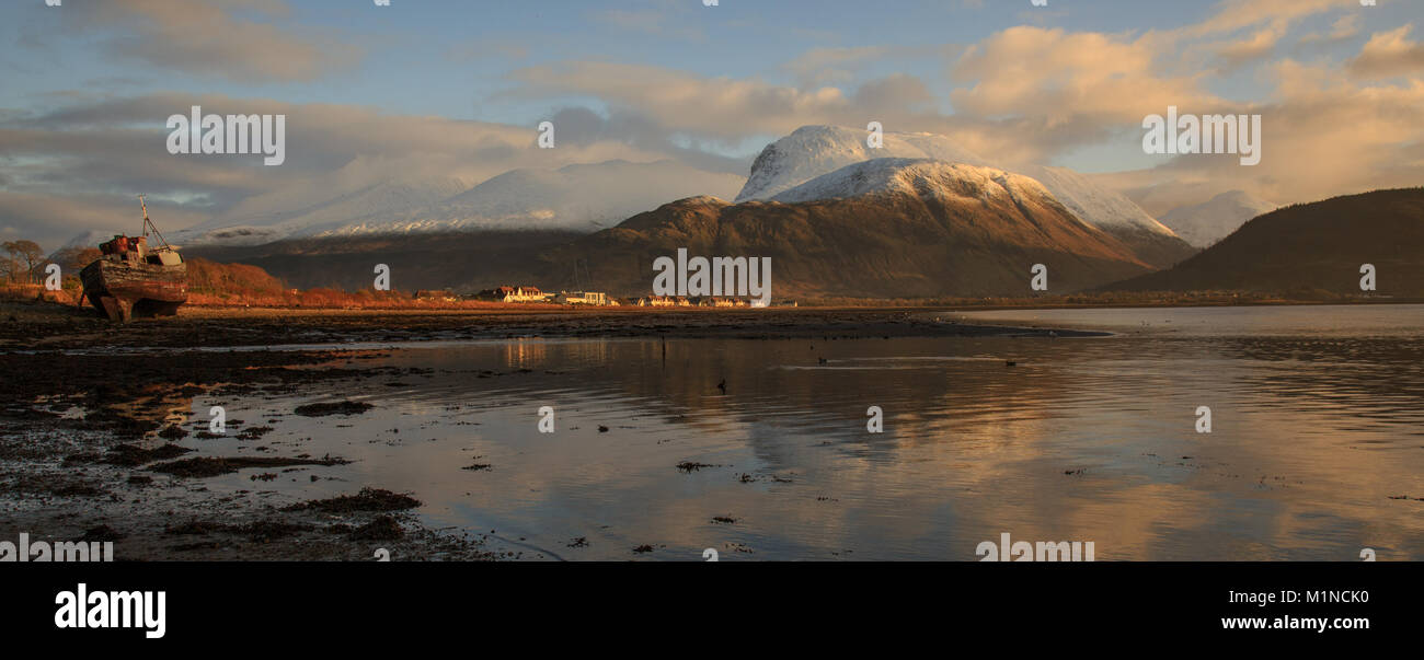 Ben Nevis from Caol near Fort William, Scotland Stock Photo - Alamy