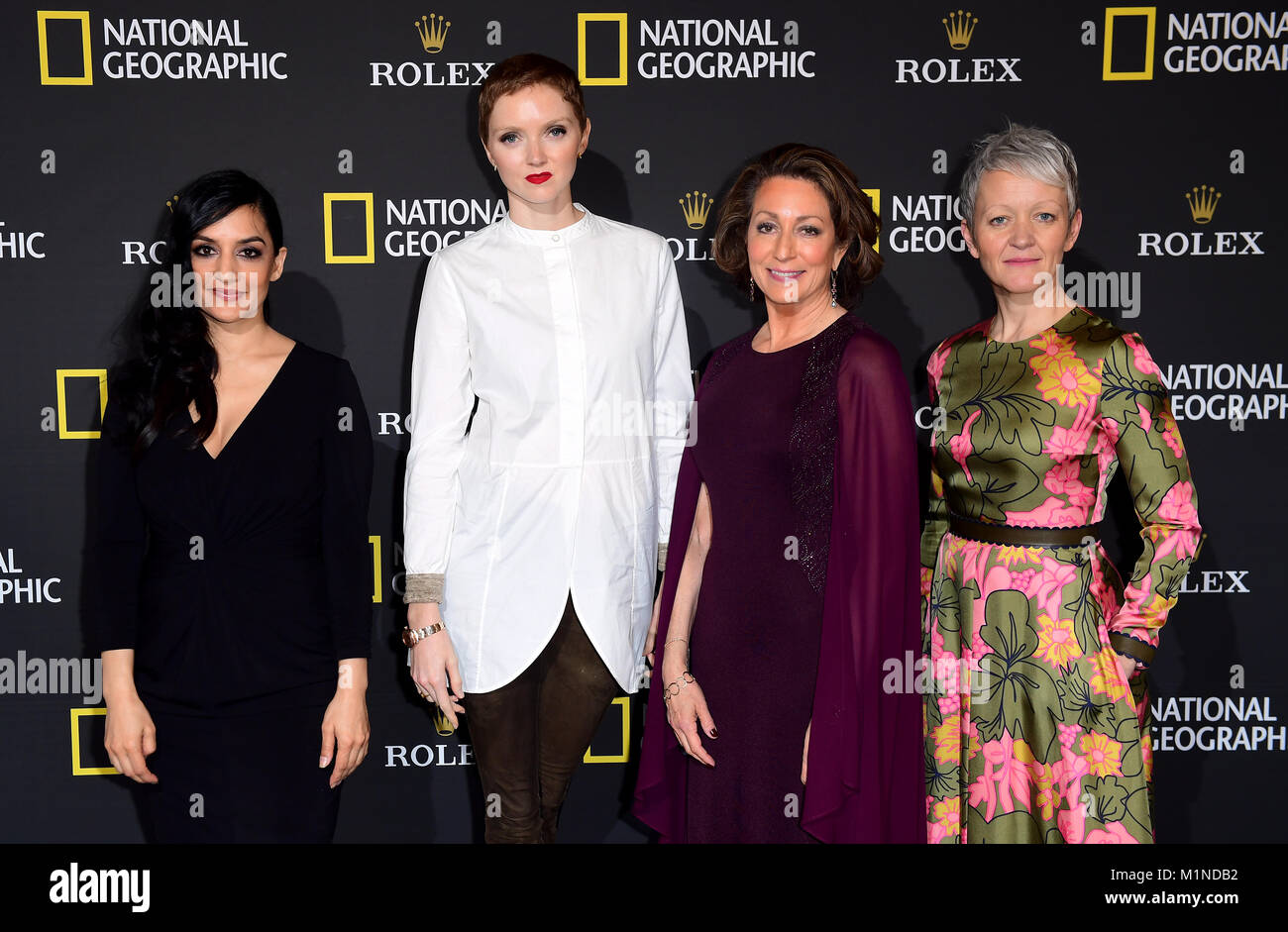 Guest Editors (left-right) Archie Panjabi, Lily Cole, Susan Goldberg ...