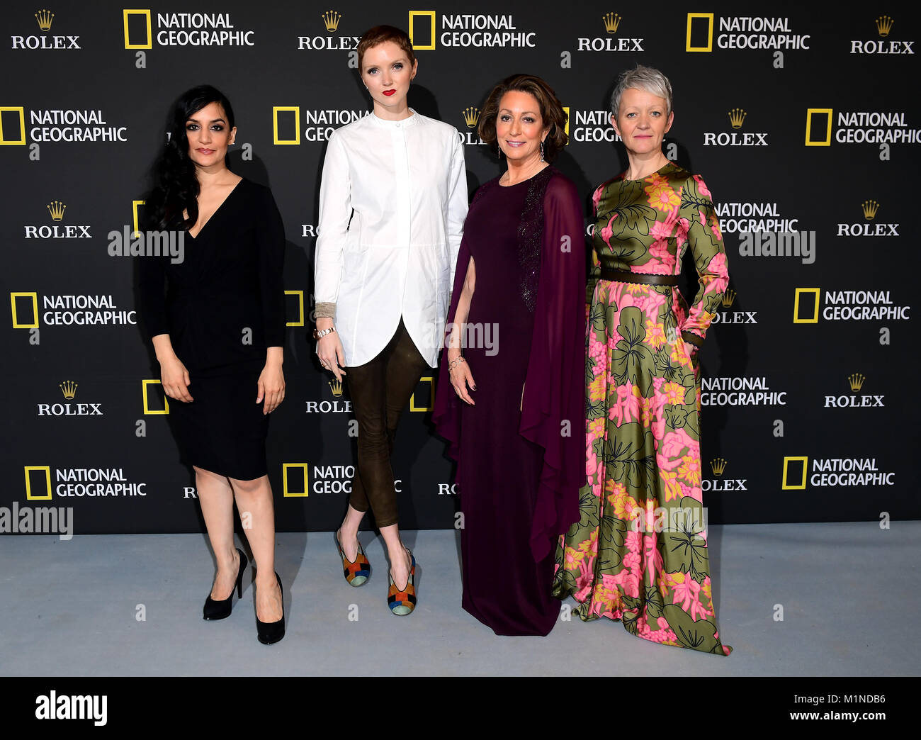 Guest Editors (left-right) Archie Panjabi, Lily Cole, Susan Goldberg ...