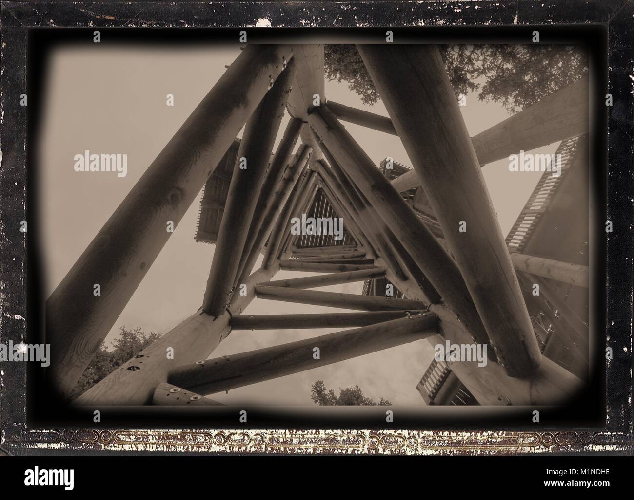 interior of wooden abstract architecture Stock Photo - Alamy