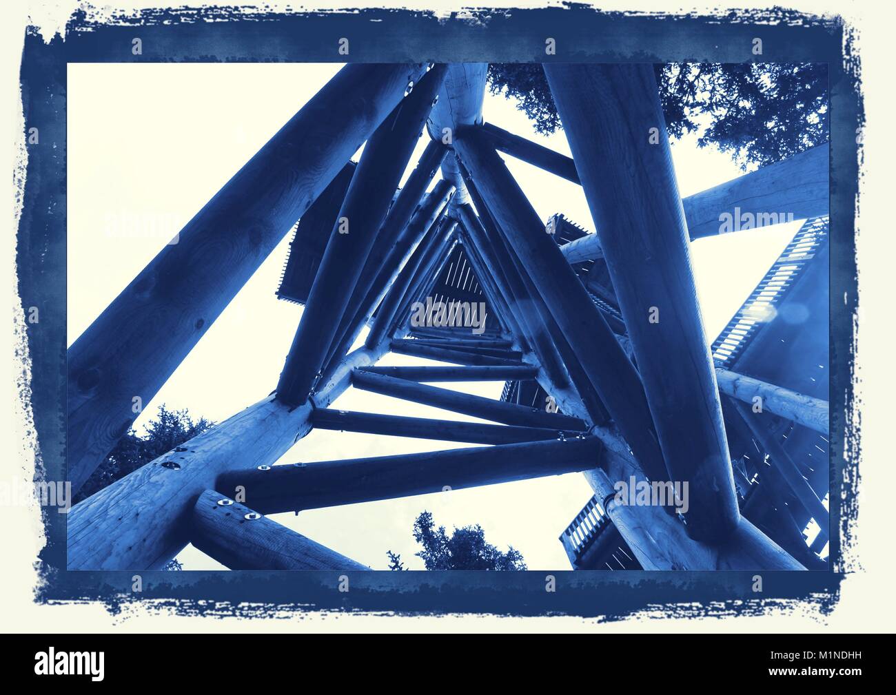 interior of wooden abstract architecture Stock Photo - Alamy