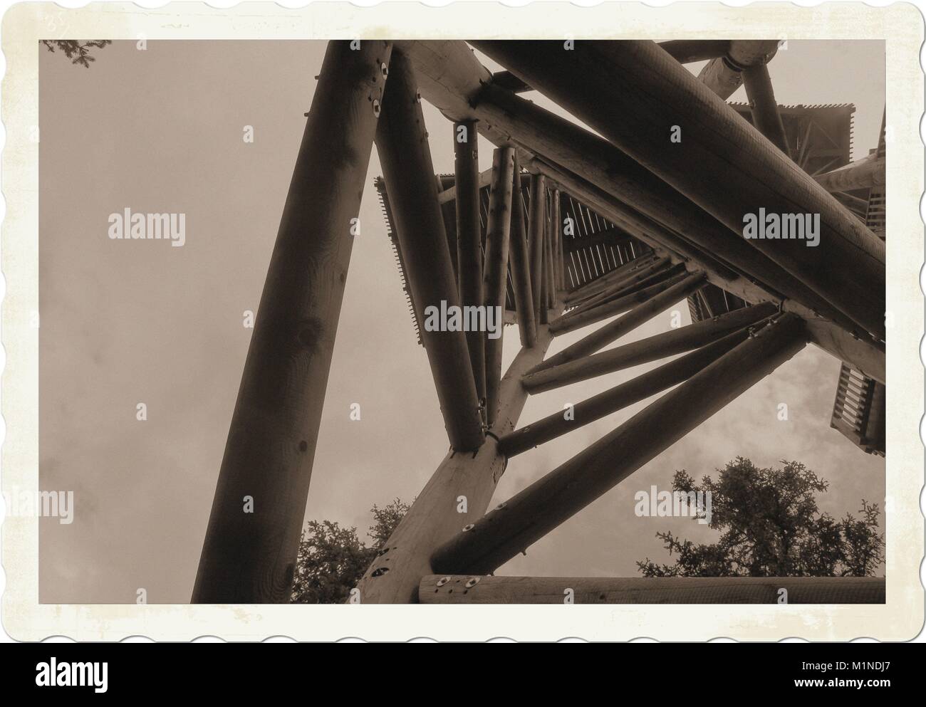 interior of wooden abstract architecture Stock Photo - Alamy