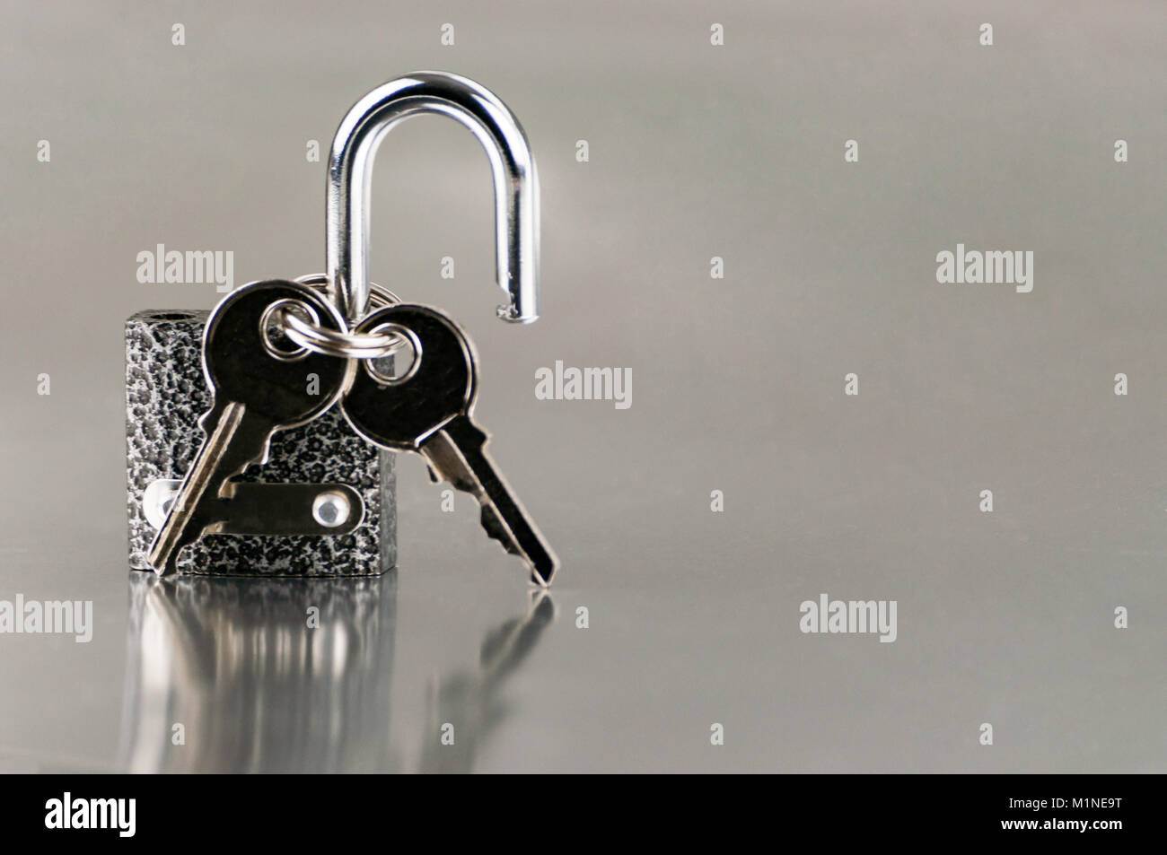 Keys in the lock. Home security, protection Stock Photo - Alamy