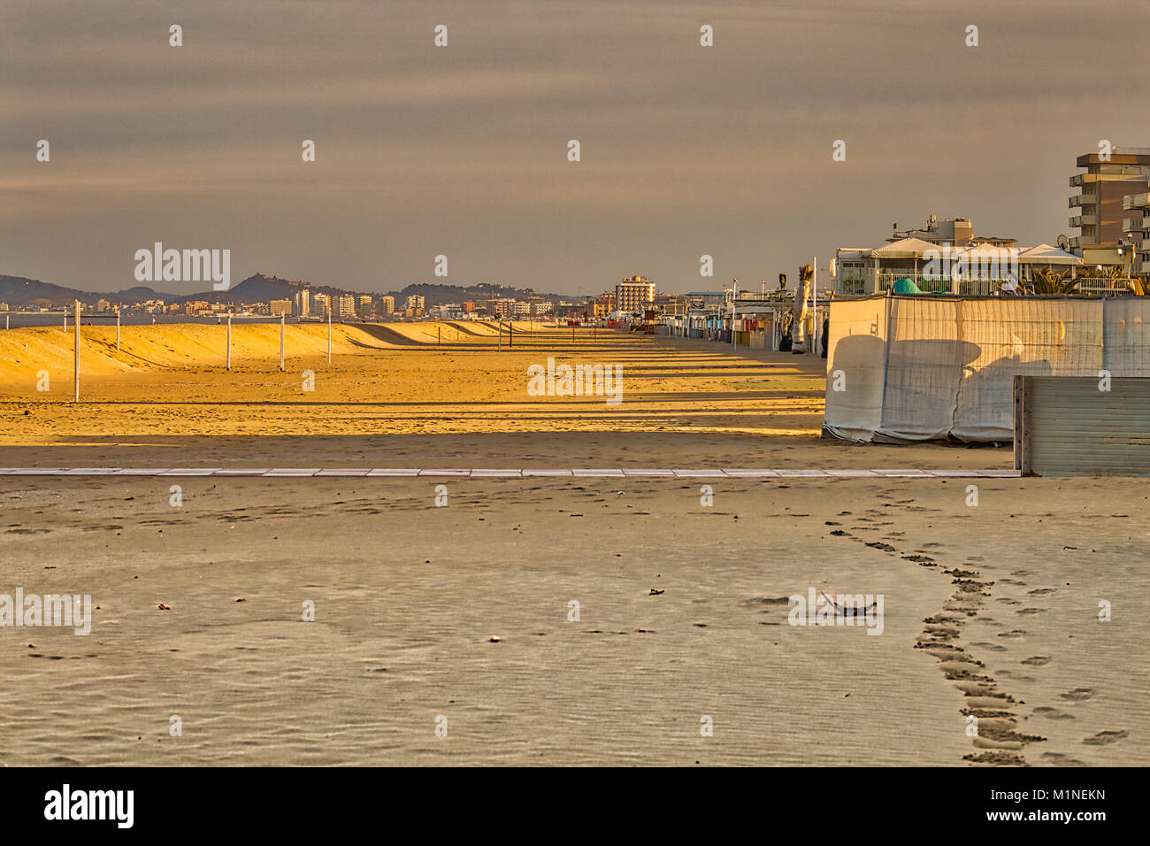 Rimini beach beautiful sunset hi-res stock photography and images - Alamy