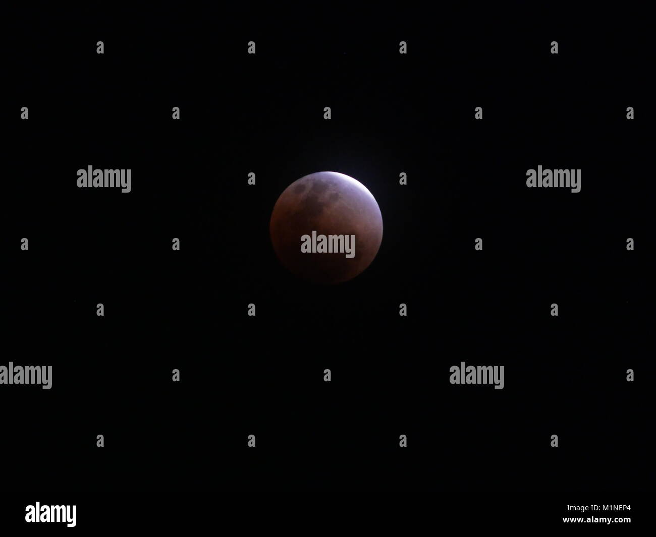 Makati, Philippines. 31st Jan, 2018. A lunar eclipse when the moon ...