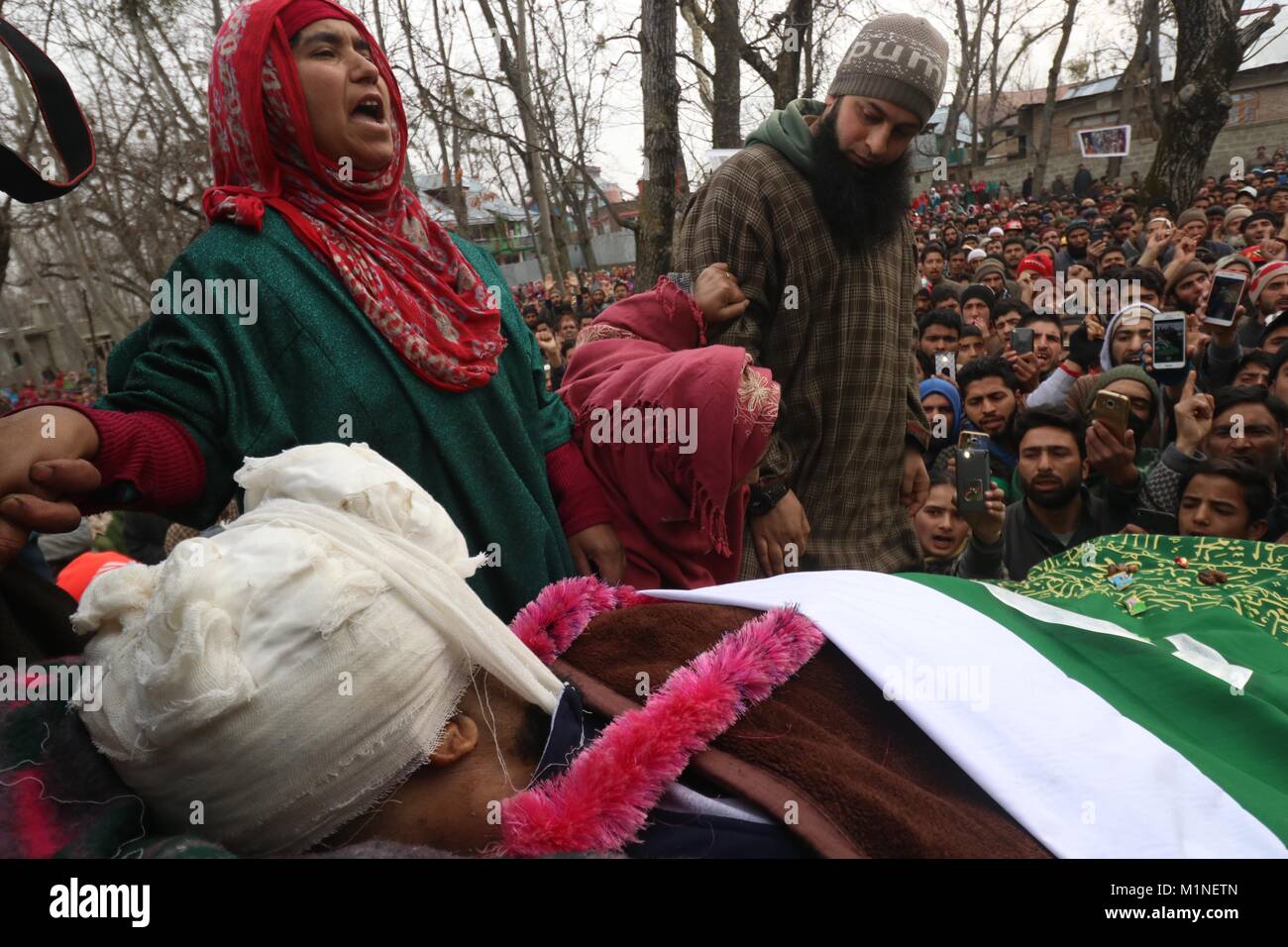India. 31st Jan, 2018. (EDITORS NOTE: Image depicts death) Sister of ...