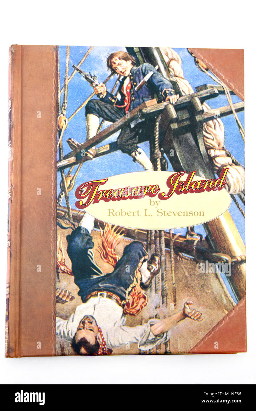 Treasure island book cover hi-res stock photography and images - Alamy