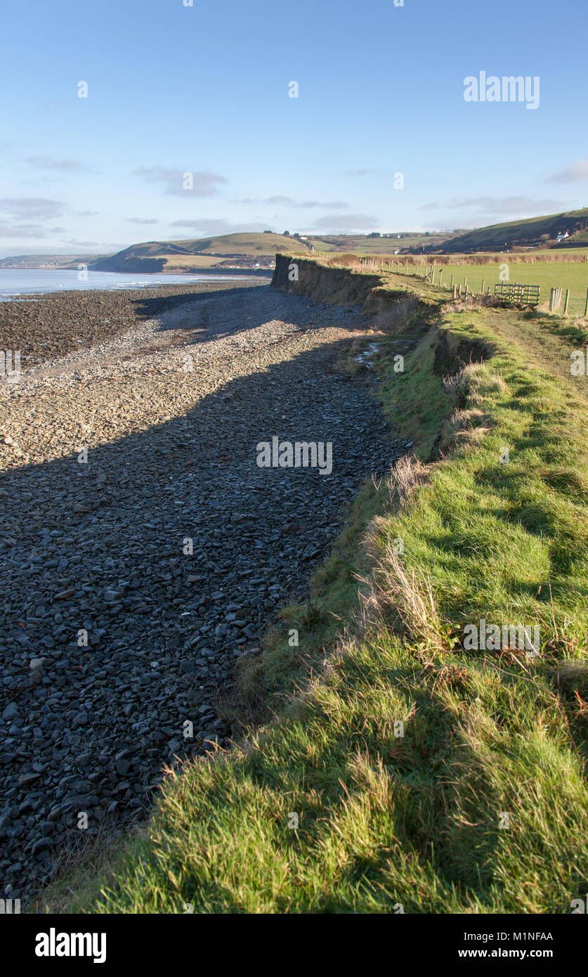 The Wales and Ceredigion Coast Path. Picturesque view of the coastal ...