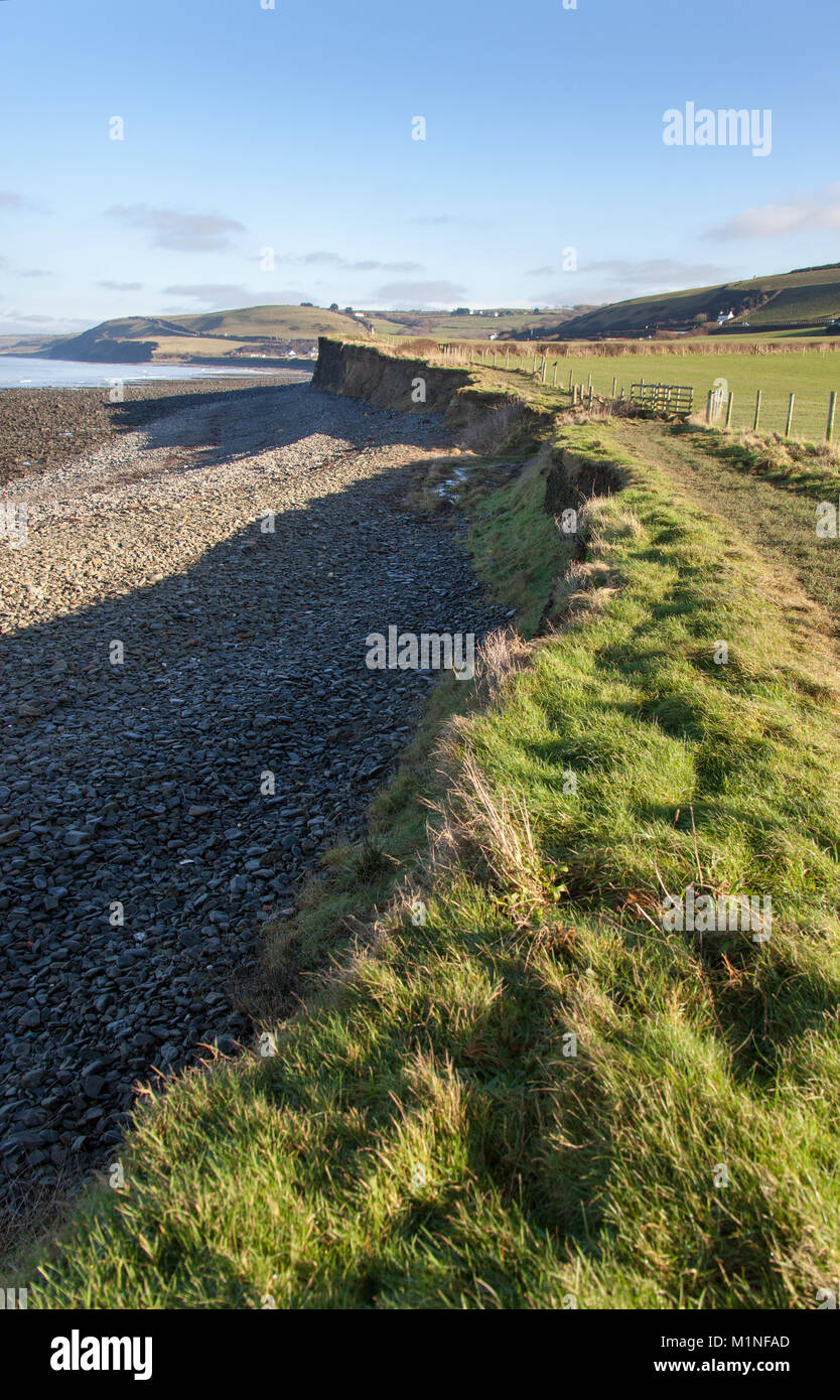 The Wales and Ceredigion Coast Path. Picturesque view of the coastal ...